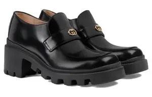 Gucci Interlocking G Lug Sole Loafers