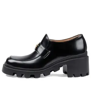 Gucci Interlocking G Lug Sole Loafers - Black