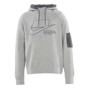 Nike Logo Print Pullover - Gray
