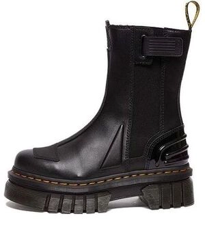 Dr. Martens Audrick Alternative Leather Chelsea Hi Platform Boots - Black