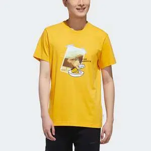 Adidas Neo X Crossover M Gdtm Tee Printing Round Neck Sports Short Sleeve - Yellow