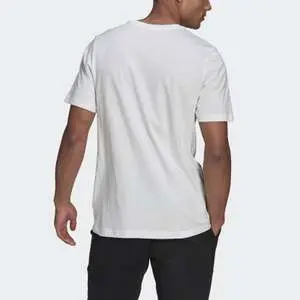 Adidas Snow Mountain Printing Sports Round Neck Short Sleeve White T-shirt - Default Color