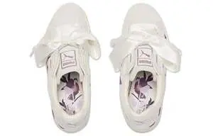 PUMA Suede Heart Flowery Sneakers With Floral Embroidery And Ribbon Detail
