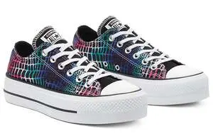 CONVERSE Chuck Taylor All Star Platform Low 'digital Daze Crocodile Scales - Multi-color