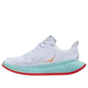 Hoka One One Carbon X 2 Athletic Sneakers - White/blue