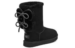 UGG Classic Double Bow Short Boots - Black