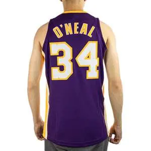 Mitchell & Ness Los Angeles Lakers Shaquille O'neal 34 Hardwood Classics Basketball Jersey
