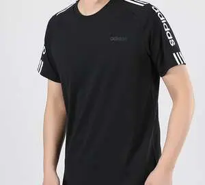 Adidas Neo Round Neck Short Sleeve T-shirt - Black