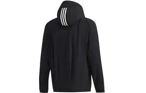 Adidas Hooded Zip-up Jacket With Sporty Stripes