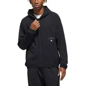 Adidas Hooded Zip-up Jacket With Sporty Stripes