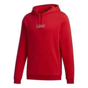 Adidas Neo Series Suede Pullover Hoodie - Red