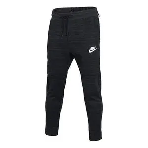 Nike Alphabet Logo Loose Sports Pants - Black