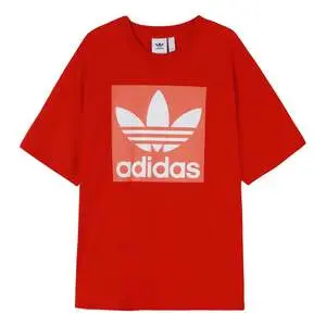 Adidas Originals Oversized Tee Round Neck Short Sleeve - Red