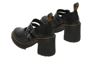 Dr. Martens Eviee Leather Heeled Shoes - Black