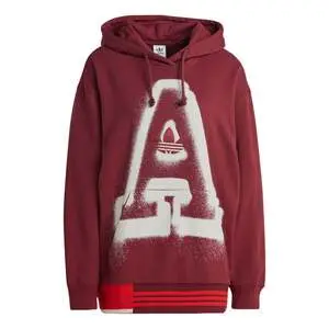 Adidas Originals Oversized Graphic Hoodie - Red