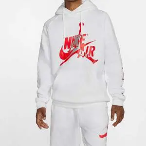 JORDAN Jumpman Classics Logo Fleece Pullover - White