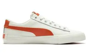 PUMA Bari Casual Lace Up Sneakers - White/orange
