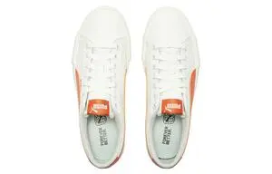 PUMA Bari Casual Lace Up Sneakers - White/orange