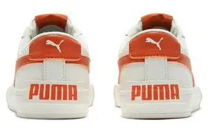PUMA Bari Casual Lace Up Sneakers - White/orange