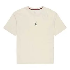 JORDAN Solid Color Round Neck Short Sleeve T-shirt White - Default Color