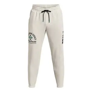 Under Armour Project Rock Heavyweight Terry Pants 'ivory Black - Ivory/black