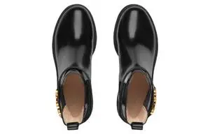 Gucci Mid-heel Boot With Logo Leather