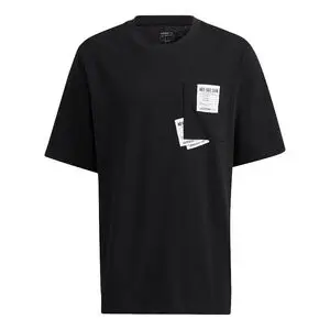 Adidas Neo Bqfd Tee 3 Splicing Pocket Loose Sports Short Sleeve - Black