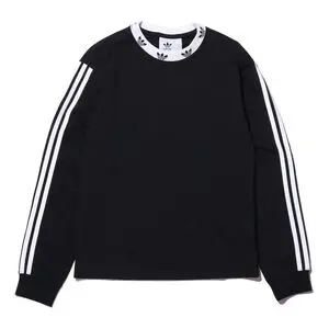 Adidas Originals Trefoil Rib Long Sleeve T-shirt - Black