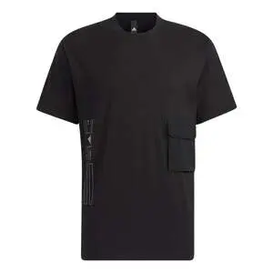 Adidas Th Hvcot Tee Solid Color Sports Short Sleeve Black