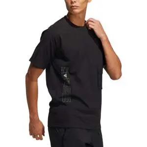 Adidas Th Hvcot Tee Solid Color Sports Short Sleeve Black