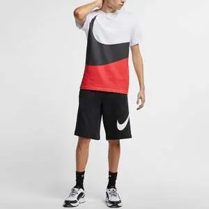 Nike Large Sports Pullover Round Neck Short Sleeve - White