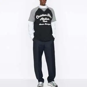 Dior Ss22 Alphabet Pattern Loose Short Sleeve T-shirt