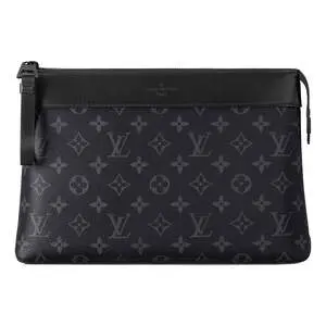 LOUIS VUITTON Pochette Voyage Souple Monogram Eclipse - Black