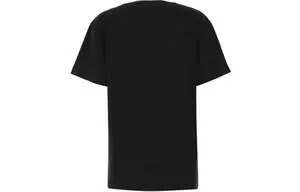 Gucci Gold And Silver Striped Letter Logo Short Sleeve Top