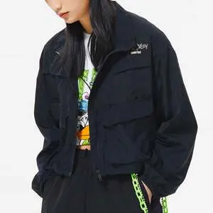 LI-NING Badfive Casual Stand Collar Loose Printing Jacket
