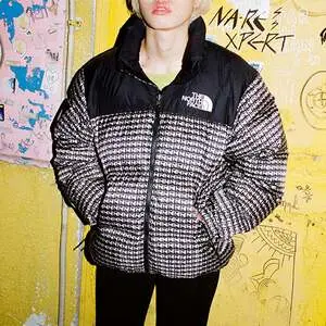 Supreme X The North Face Studded Nuptse Jacket - Black/white