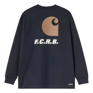 Carhartt Work In Progress X F.c.real Bristol Pocket L/s T-shirt - Blue