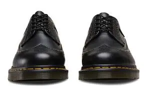 Dr. Martens 3989 Yellow Stitch Smooth Leather Brogue