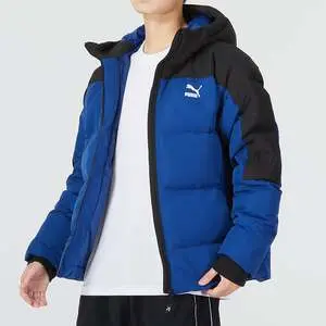 PUMA Colorblock Padded Down Jacket - Blue/black