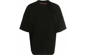 Palm Angels Doubled Logo Over Tee Fuchsia