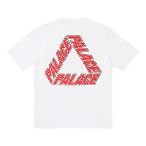 PALACE Ss24 P-3 Outline T-shirt 'white - White/red