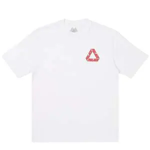 PALACE Ss24 P-3 Outline T-shirt 'white - White/red