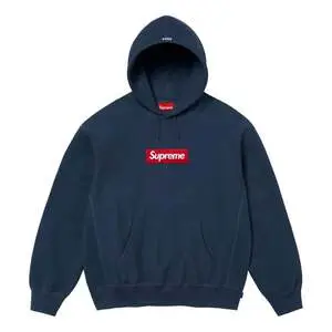 Supreme Fw24 Box Logo Hooded Sweatshirt - Navy