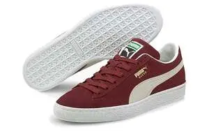PUMA Suede Classic 21 Low Top Sneakers - Cabernet/white