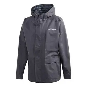Adidas Outdoor Sports Jacket Coat Male Grey - Dark Gray