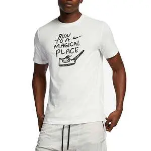Nike Dri-fit Casual Sports Round Neck Tee 'white Black