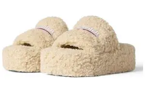 Balenciaga Platform Furry Slides