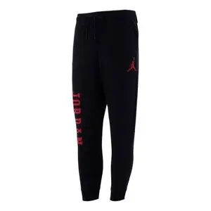 JORDAN Essentials Holiday Sweatpants 'black Red - Black/red