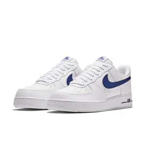 Nike Force 1 '07 3 Low Top Sneakers - White/blue