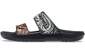 CROCS Classic Two-strap Slides With Animal Print Detailing